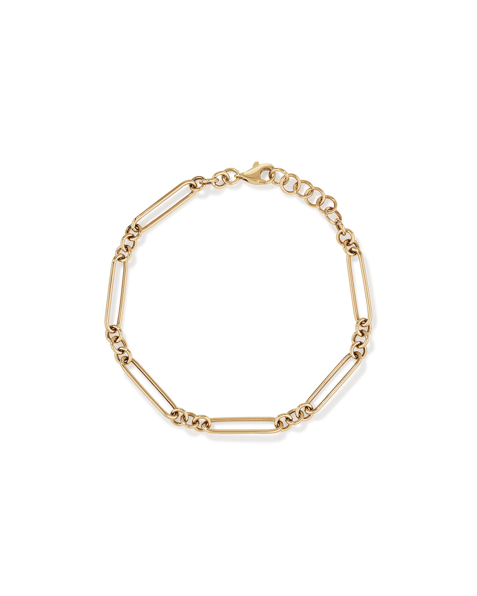 Paperclip 3 and 1 Bracelet in 10kt Yellow Gold