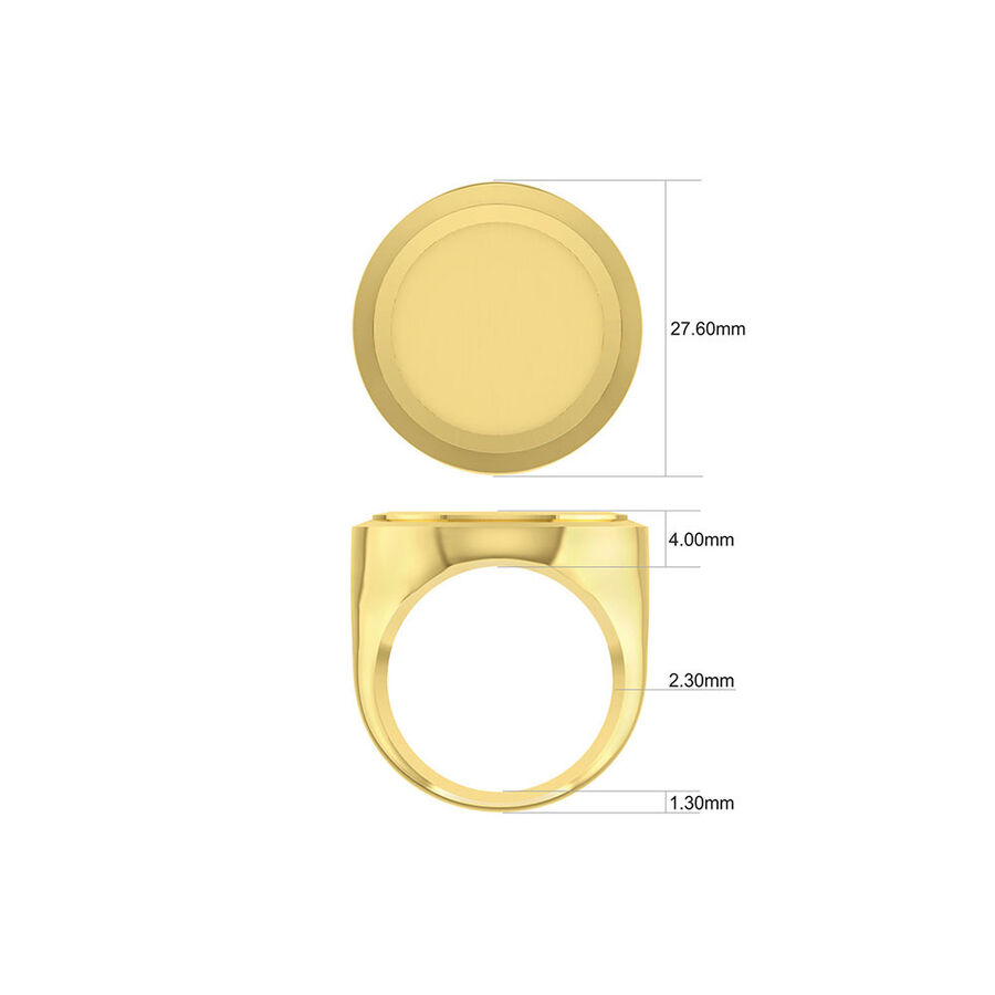 Full Sovereign Ring in 10kt & 22kt Yellow Gold