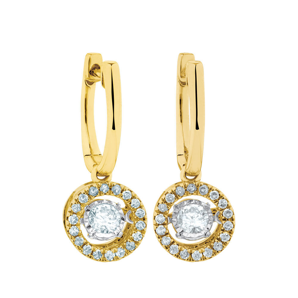Everlight Earrings with 1 2 Carat TW of Diamonds in 10kt Yellow Gold