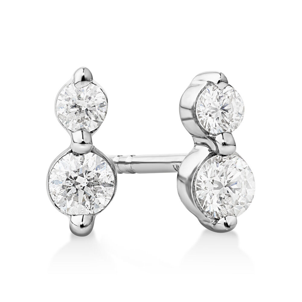 Double diamond earrings store