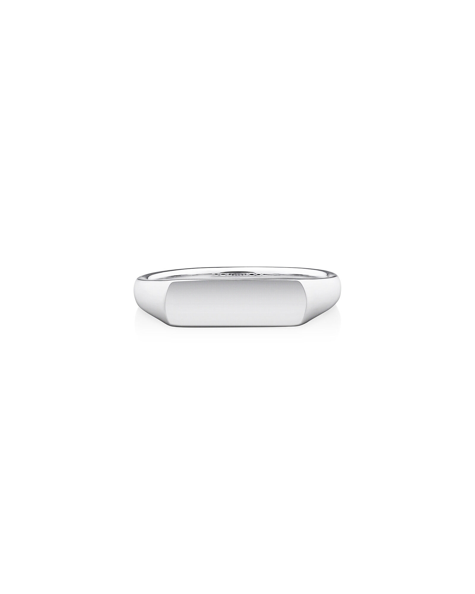 Men's Rectangle Signet Ring In Sterling Silver