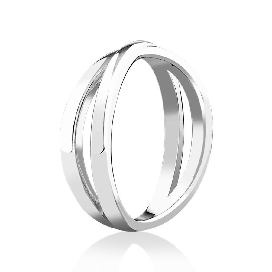 Crossover Ring in Sterling Silver