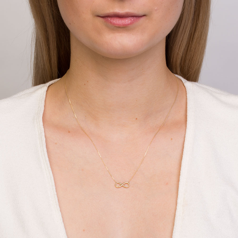 Infinity Necklace in 10ct Yellow Gold